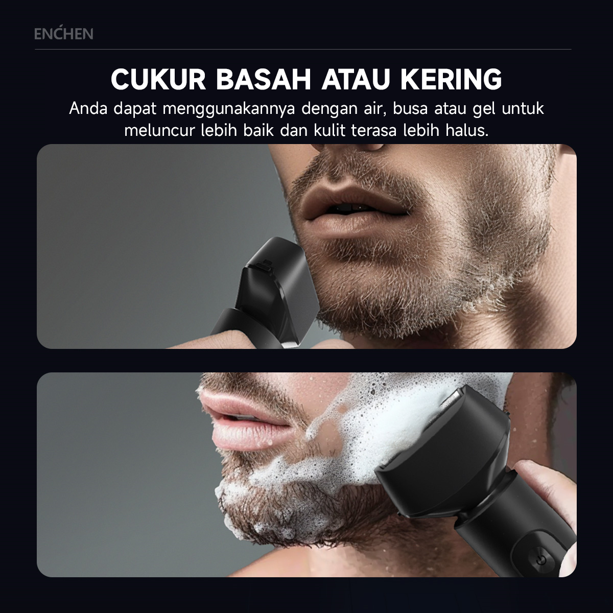 Jual ENCHEN MS001 Shaver IPX7 Waterproof Alat Cukur Elektrik Pencukur ...