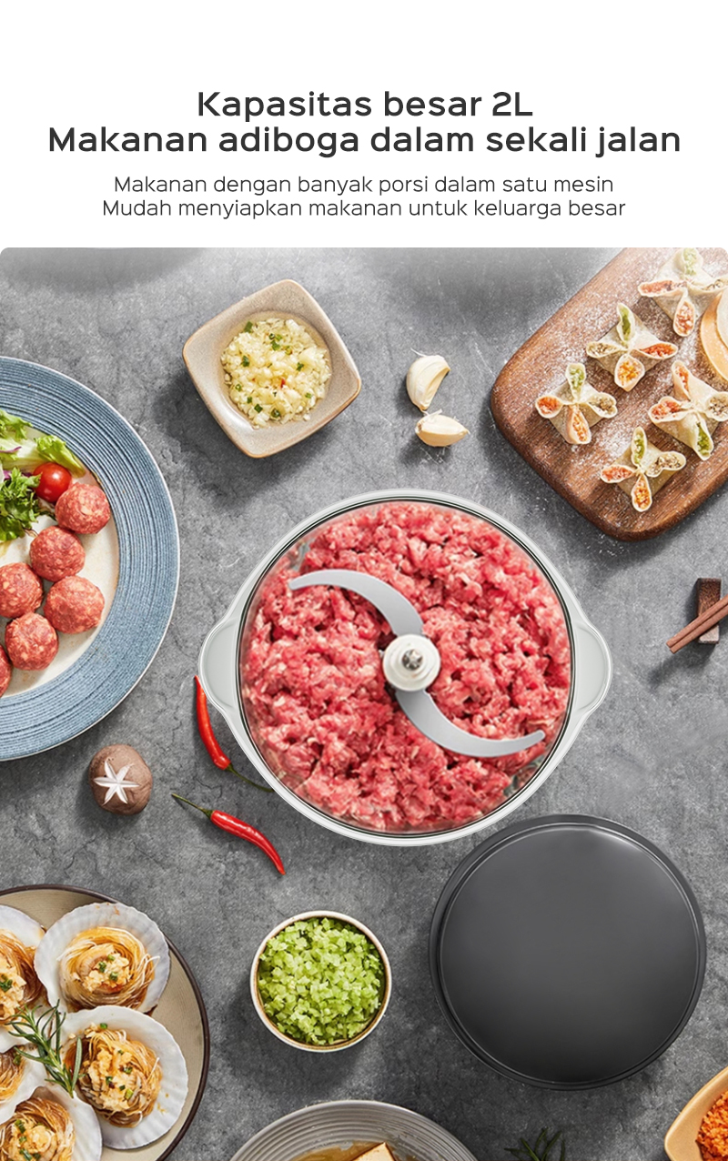 Jual HAN RIVER blender 2L mesin penggiling daging 5 in 1 multifunction ...