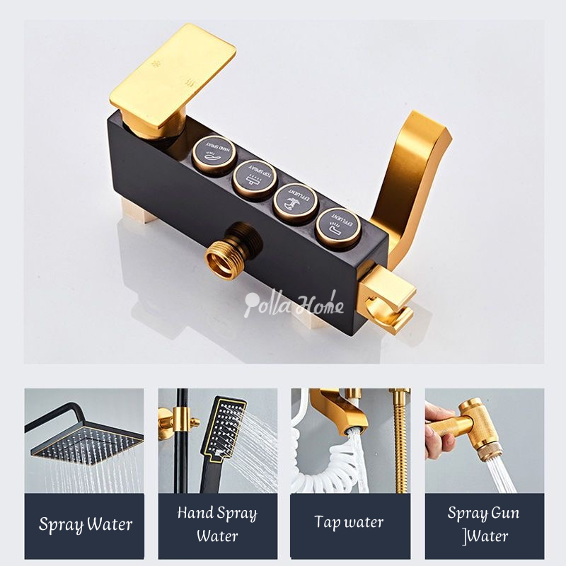 Jual Ollahom Shower Kamar Mandi 1 Set + Kran Cabang/Shower Mandi Set ...