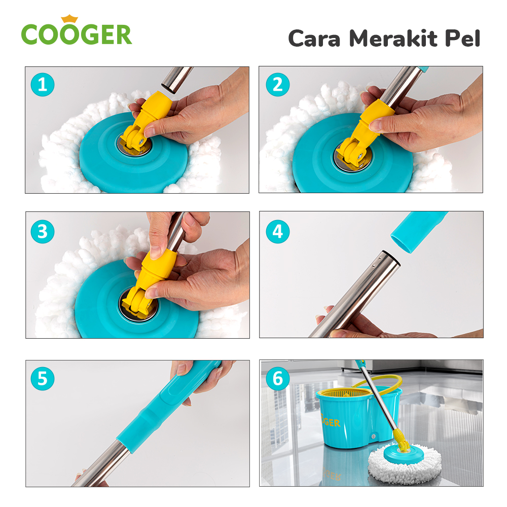 Jual COOGER Alat Pel Bucket Spin Mop Mencuci Dengan Mudah Serbaguna ...