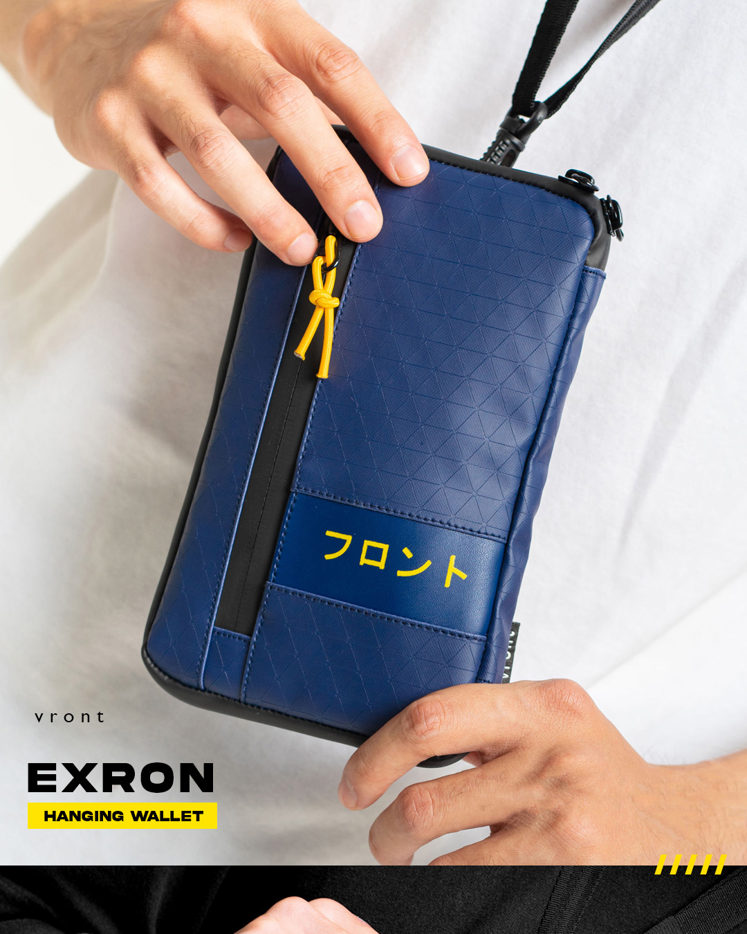 Jual VRONT - Hanging Wallet - Exron Navy | Shopee Indonesia