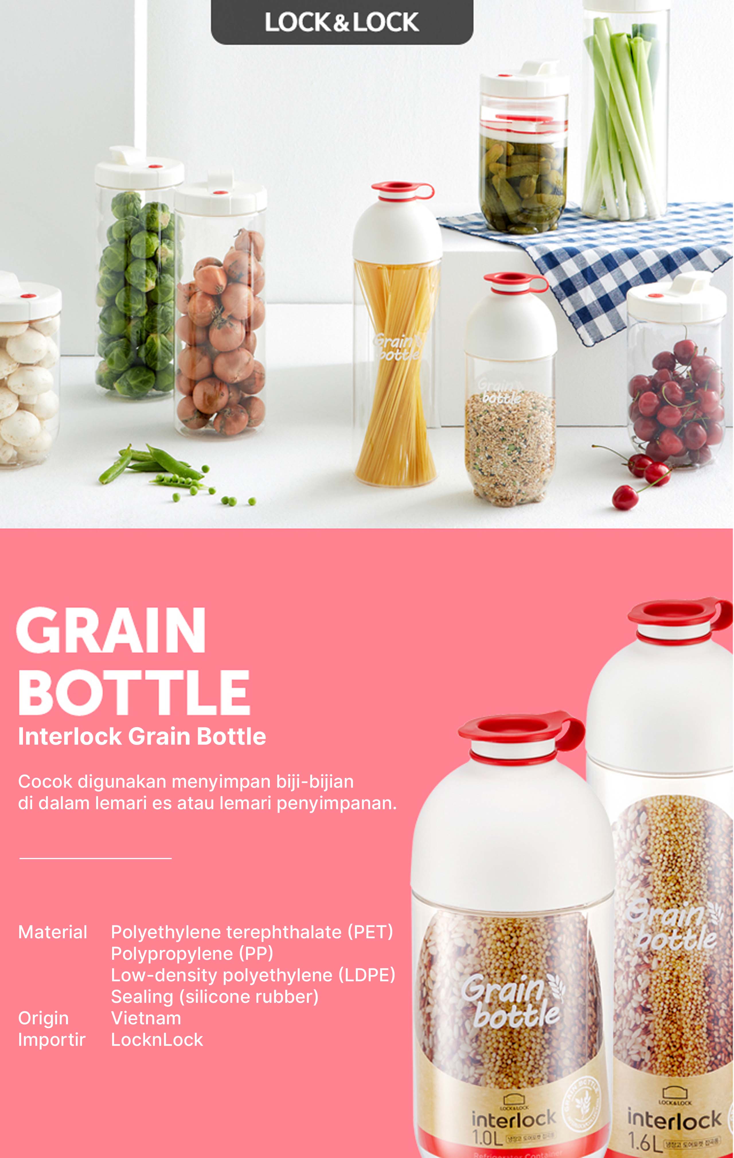 Jual LocknLock Interlock Grain Bottle | Shopee Indonesia