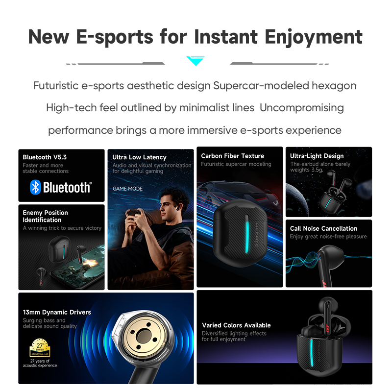 Jual HECATE EDIFIER GT2 true Wireless Gaming Earbuds | Shopee Indonesia