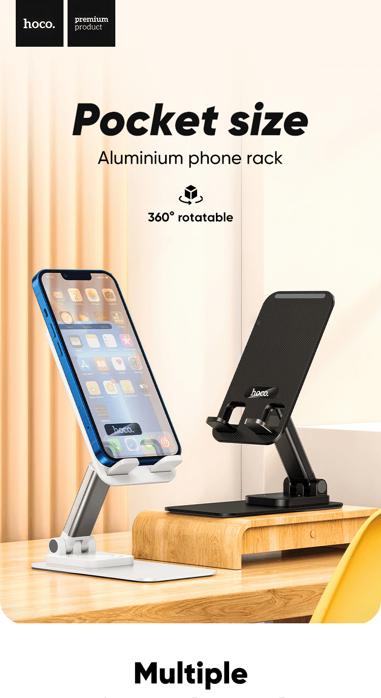 Jual HOCO Phone Stand Holder 360° Rotatable Adjusstable Aluminum Alloy ...