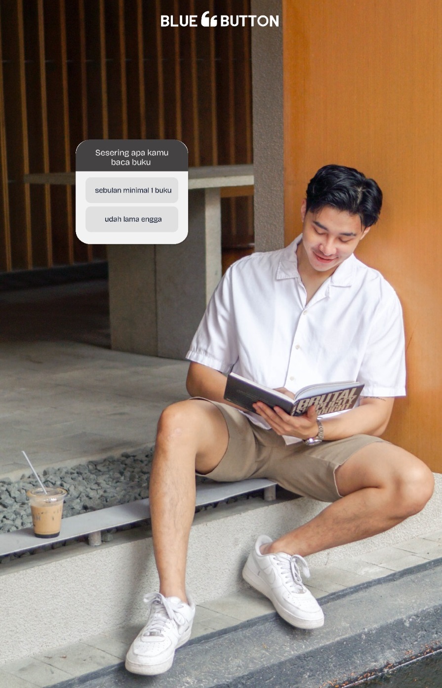 Jual BLUEBUTTON Celana Pendek Pria Cream Celana Pendek Chino Cream | Shopee Indonesia