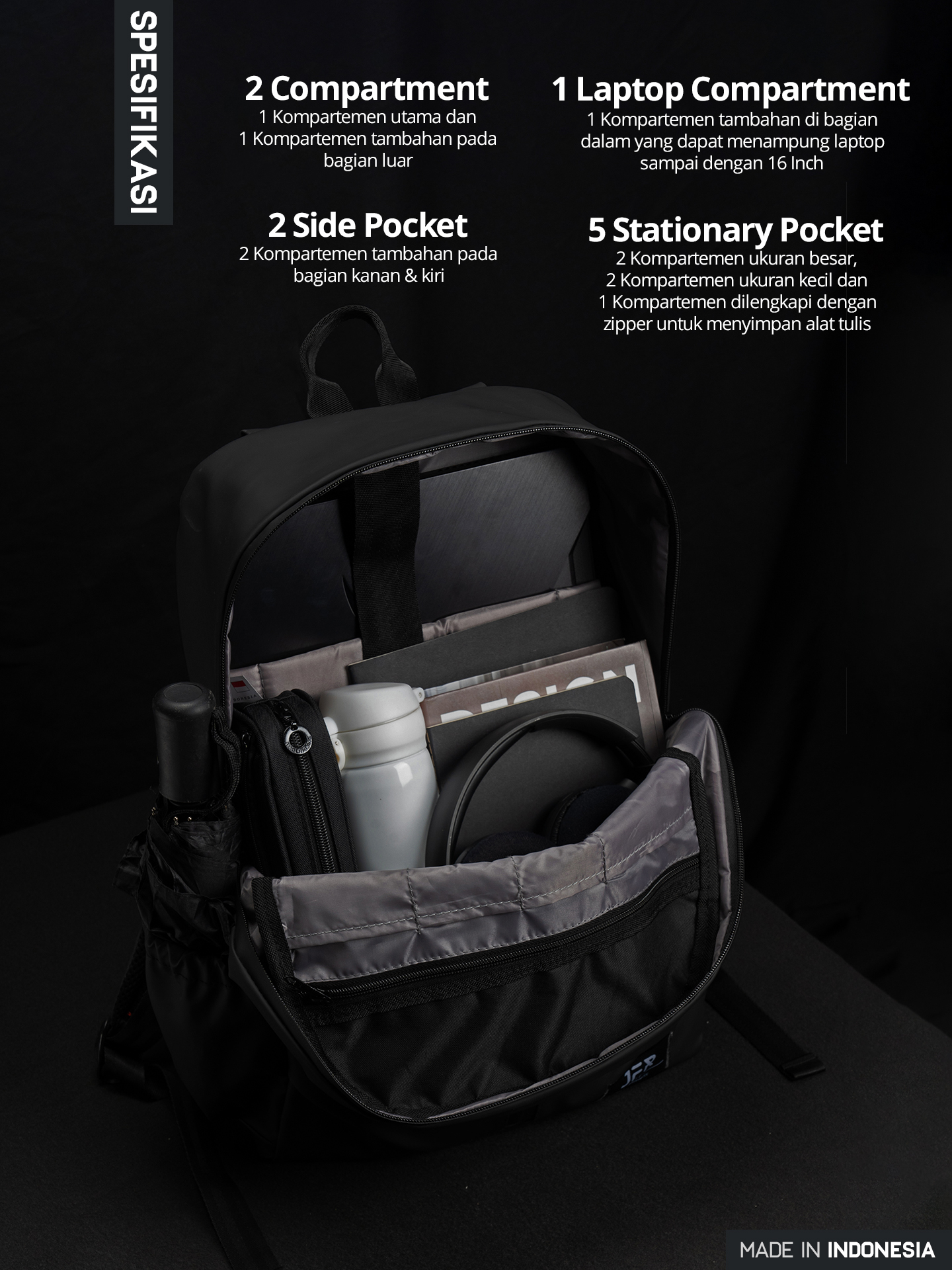 Jual JFR Fold Backpack - Ransel Bahan Polyester JBAG19 | Shopee Indonesia