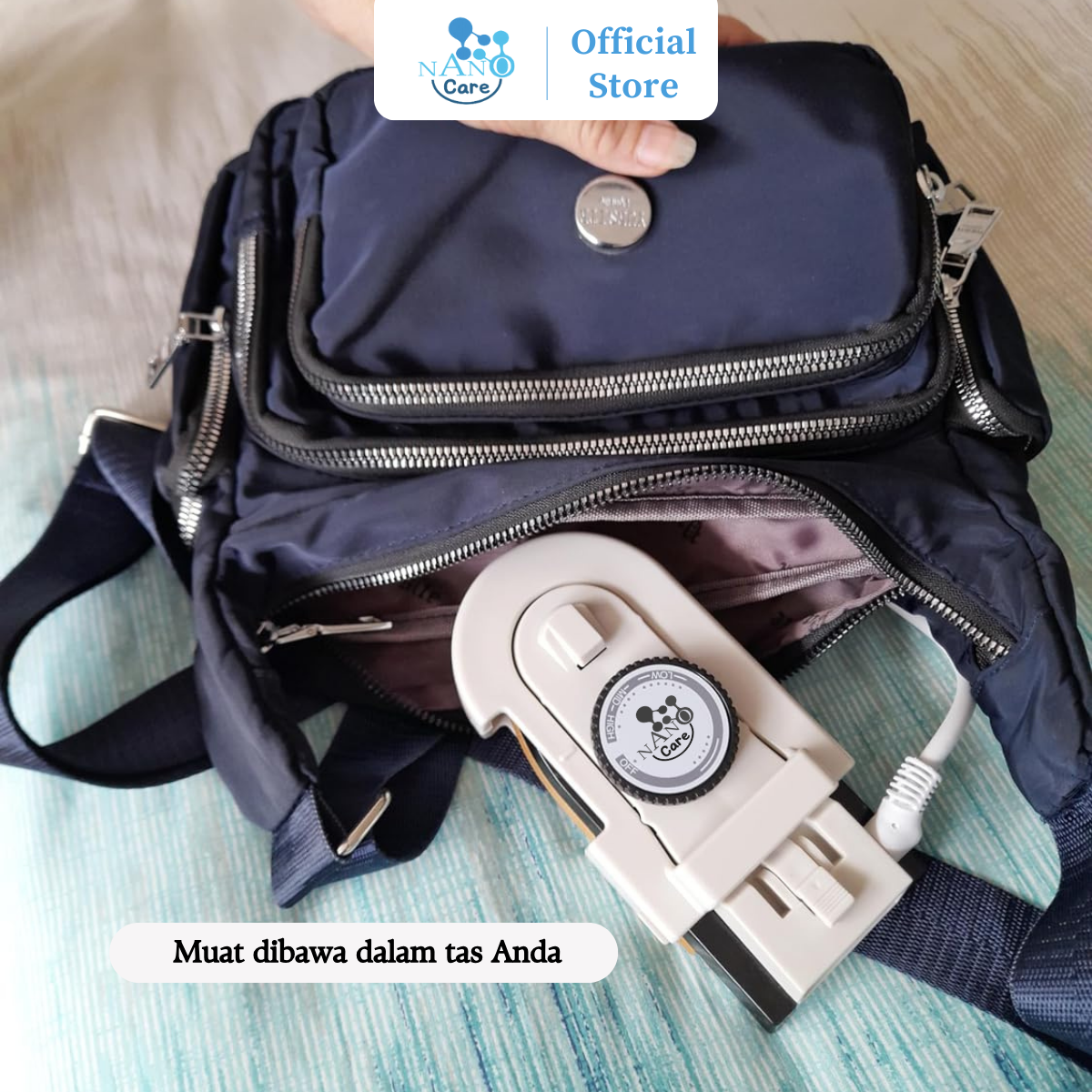 Jual NANO CARE Setrika Mini Travel Dry Iron, Detachable handle Setrika ...