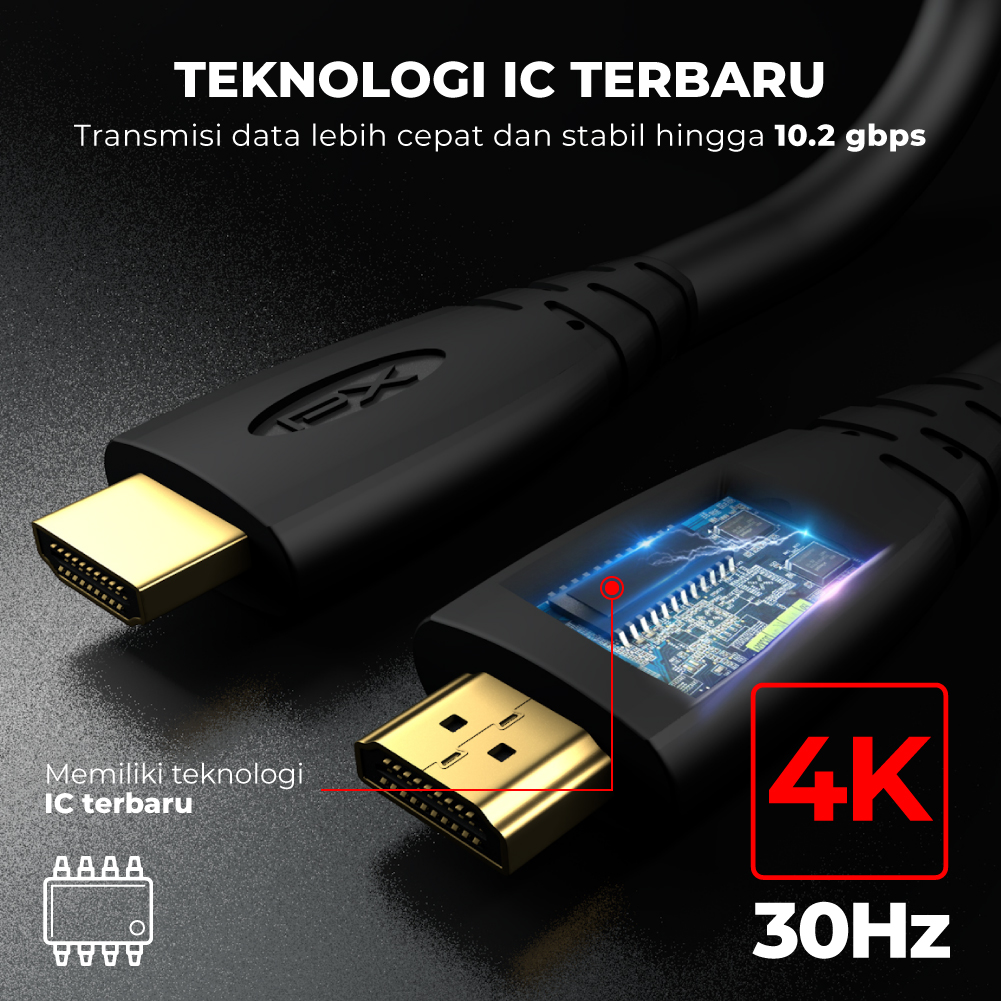 Jual Kabel HDMI to HDMI 4K UHD Super Speed Male to Male 10 Meter PX HDMI-10M | Shopee Indonesia