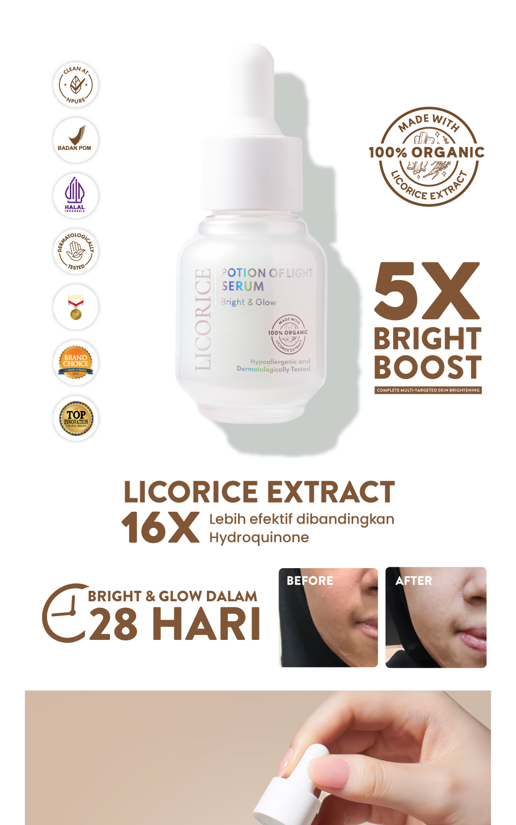 Jual NPURE Licorice Bright & Glow Potion Of Light Face Serum 20ml ...
