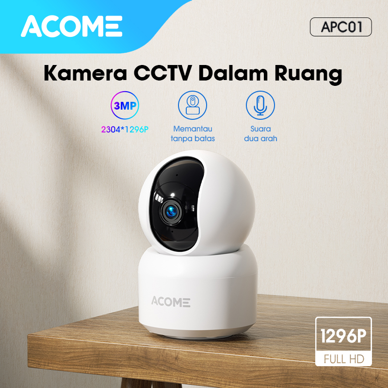 Jual ACOME APC01 Smart Camera CCTV WiFi Indoor Camera Audio FULL HD ...