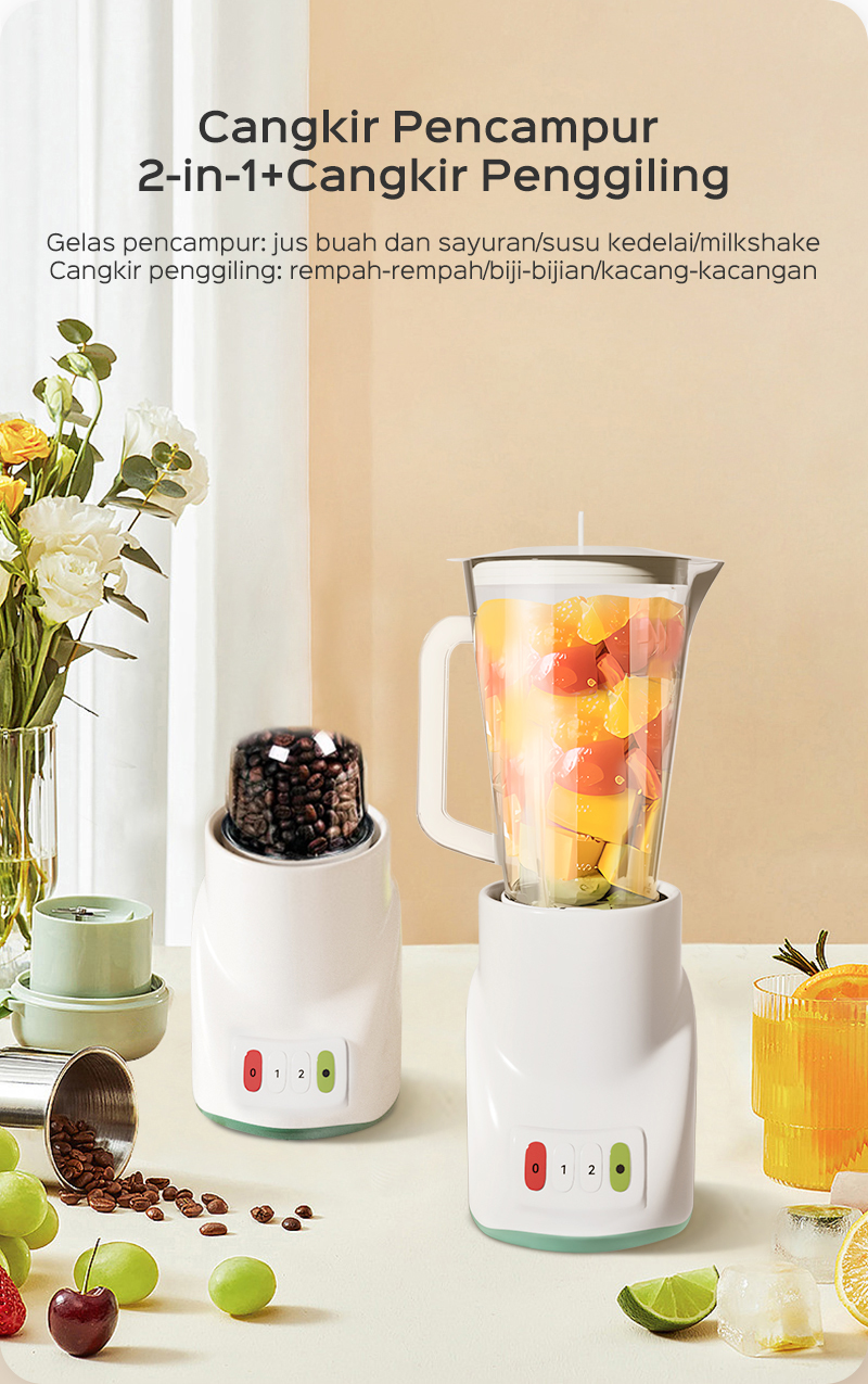 Jual HAN RIVER Blender 1L Juicer Stainless steel 250W HRZZJ05 | Shopee ...