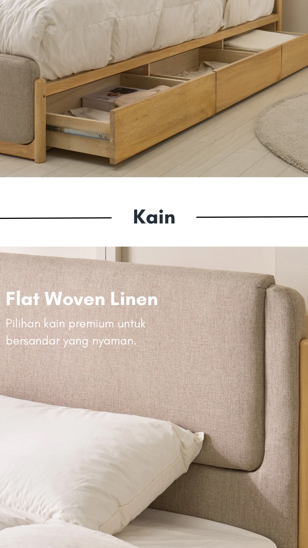 Jual Up Space Esca Bed Frame / Dipan Tempat Tidur Kayu / Divan Kayu ...