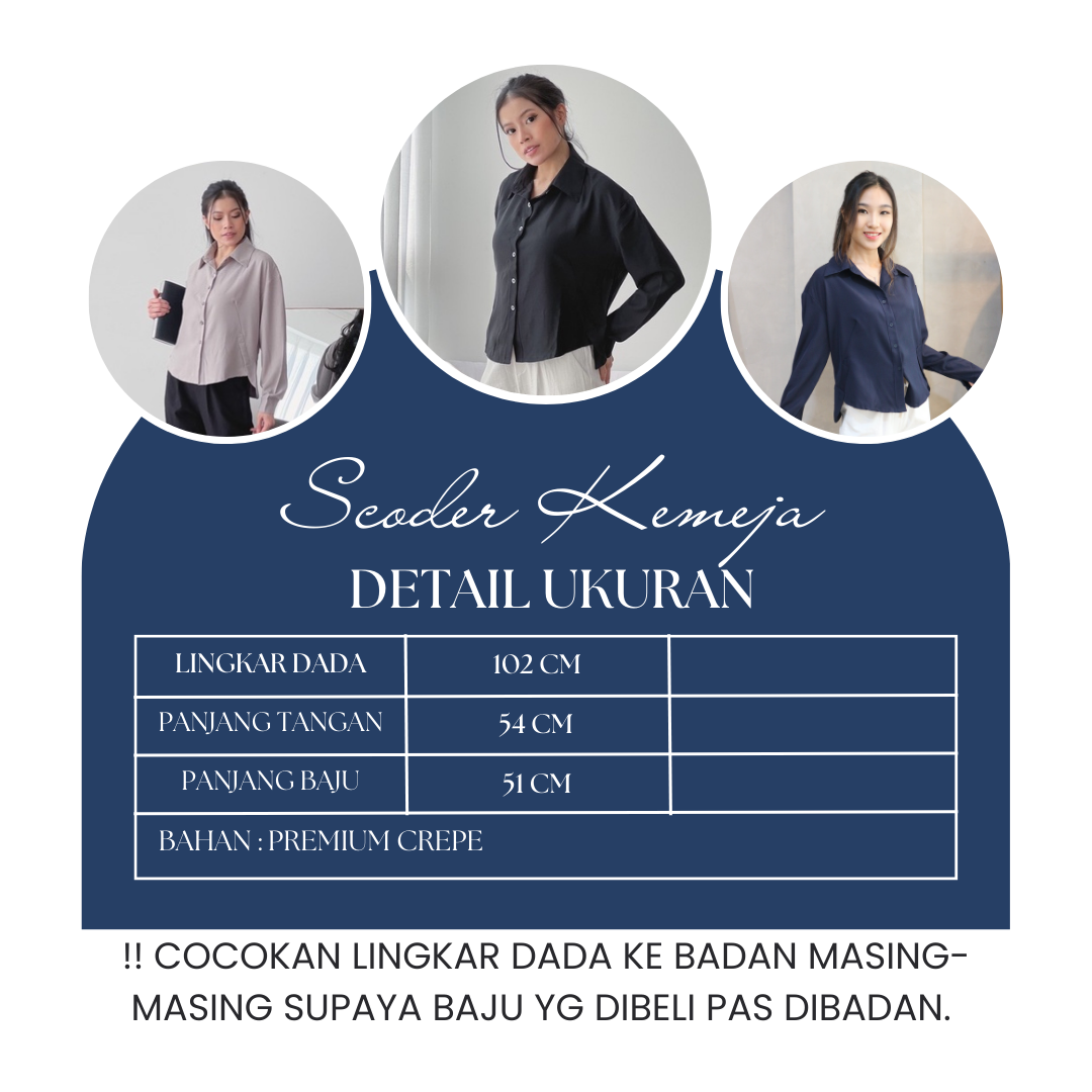 Jual [SCODER] Cammomile SP1804009 AF Baju wanita Kemeja Fashion Atasan ...