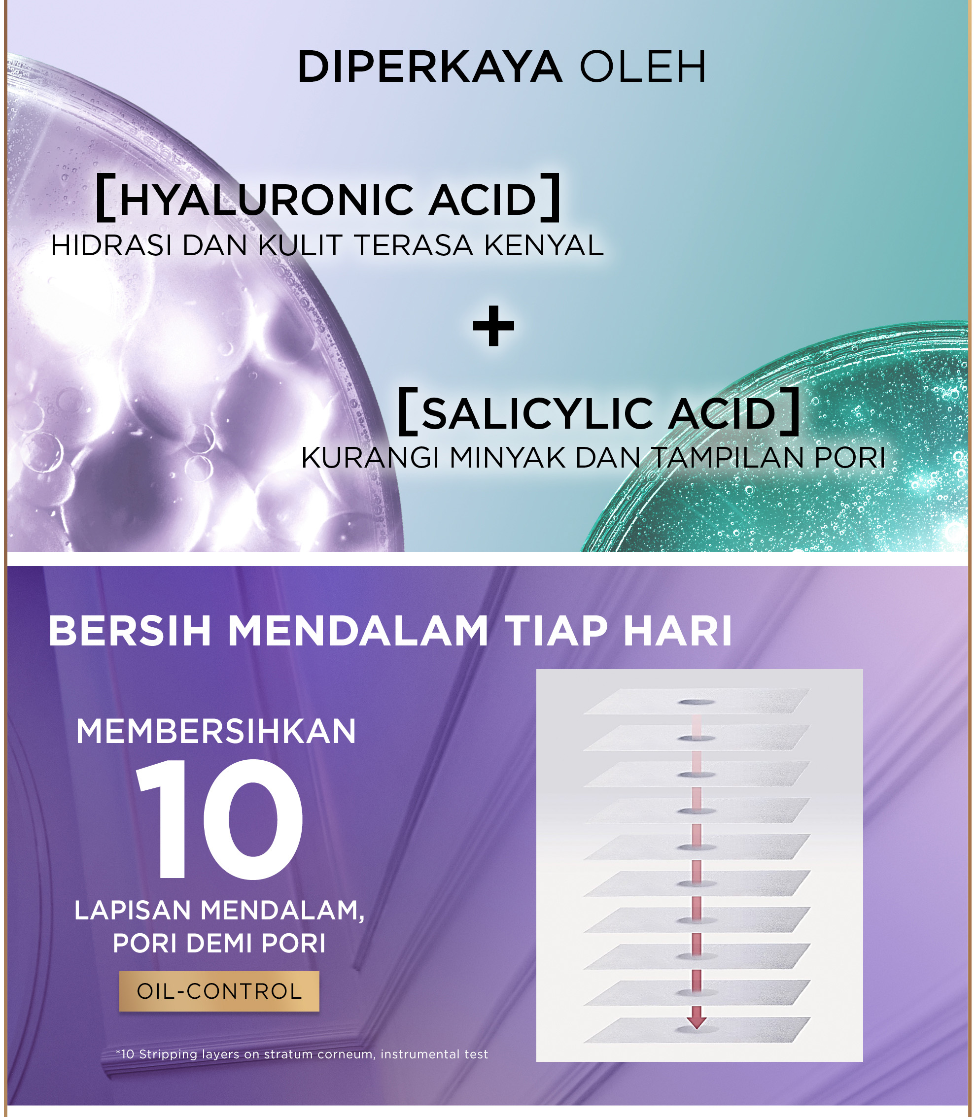 Jual Revitalift Hyaluronic Acid Oil Control Replumping Cleansing Gel | Shopee Indonesia