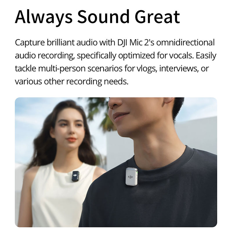 Jual DJI Mic 2 - High-Quality Audio Recording | Intelligent Noise ...