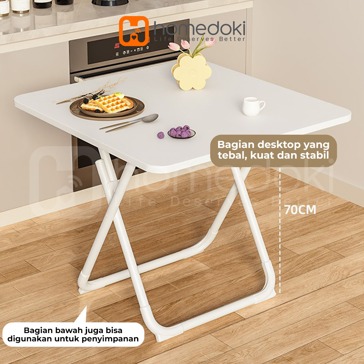 Jual Homedoki Meja Makan Lipat/Meja Makan/Meja Lipat/Meja Makan Serbaguna/Meja Makan Portable ...