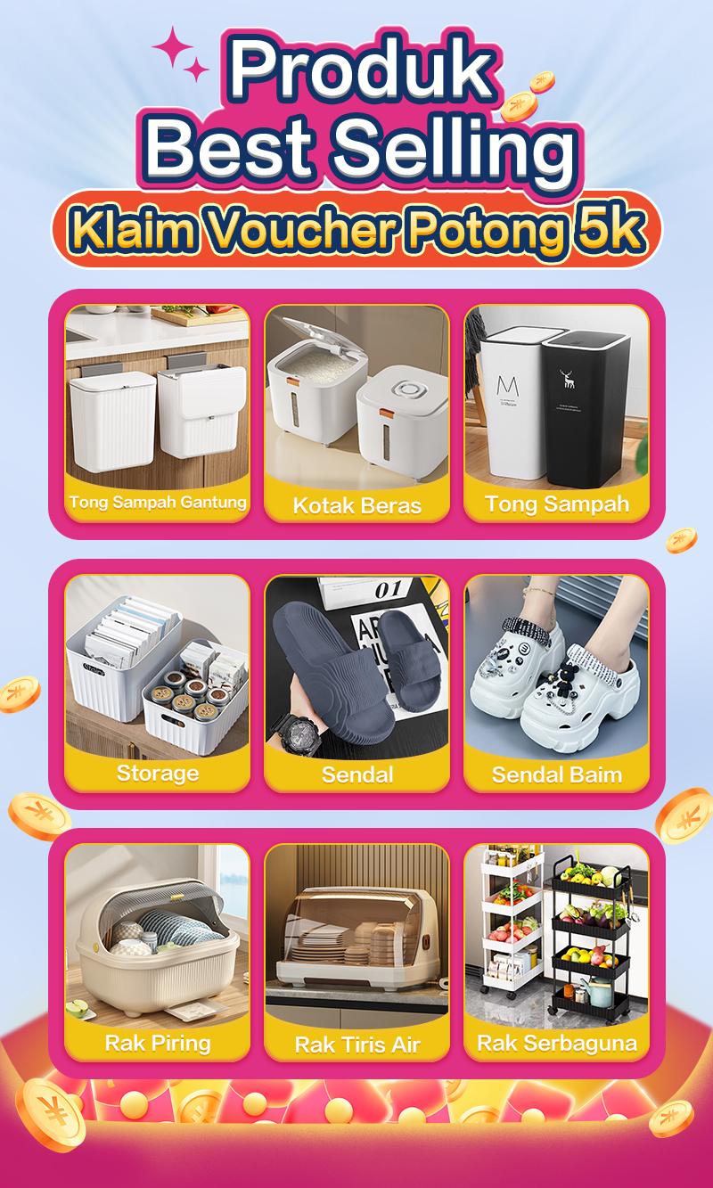 Jual Dejavu Kotak Penyimpanan Tutup Shelf Baskets Plastic Clothes ...