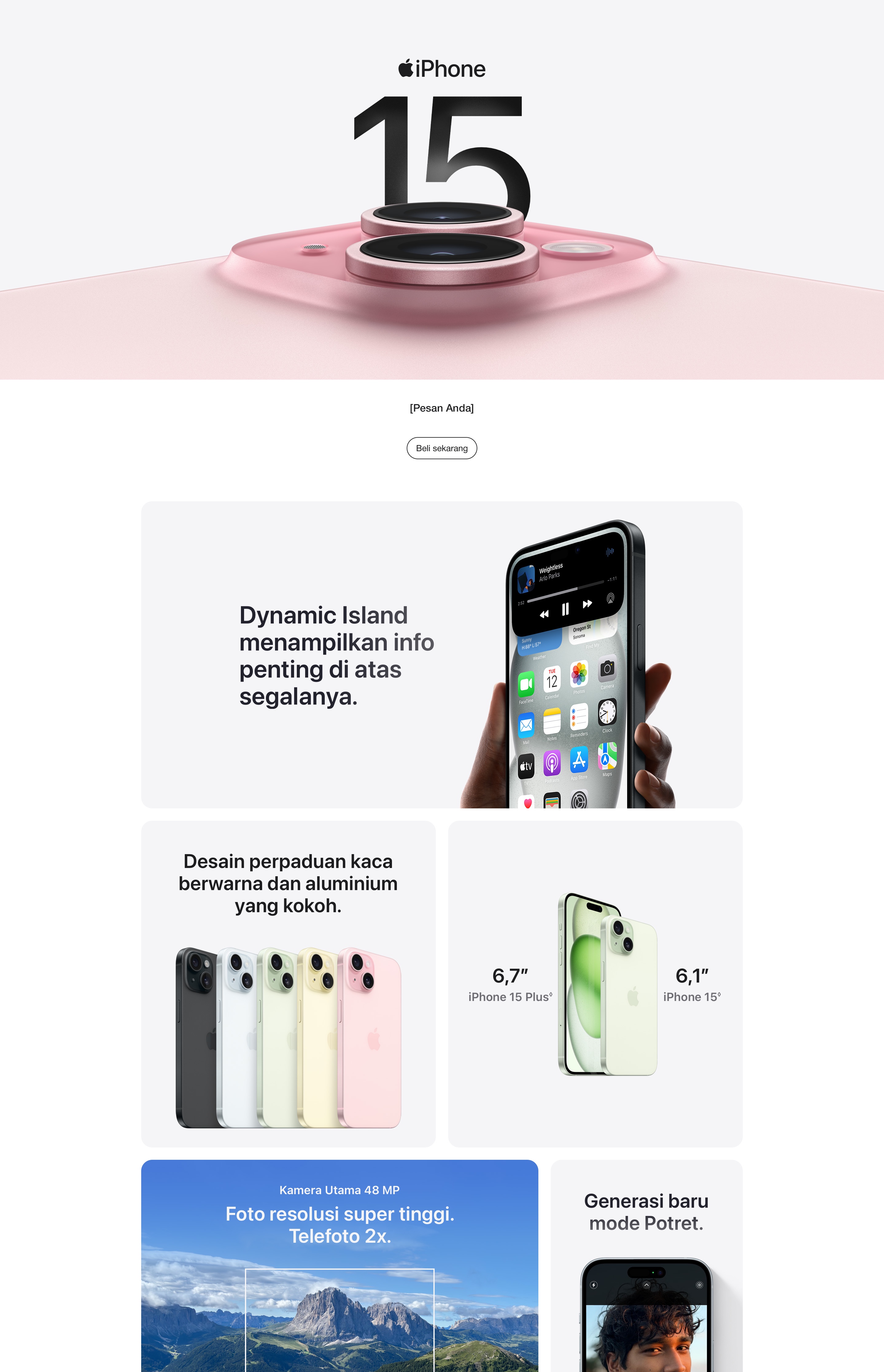 Jual Apple iPhone 15 Plus | Shopee Indonesia