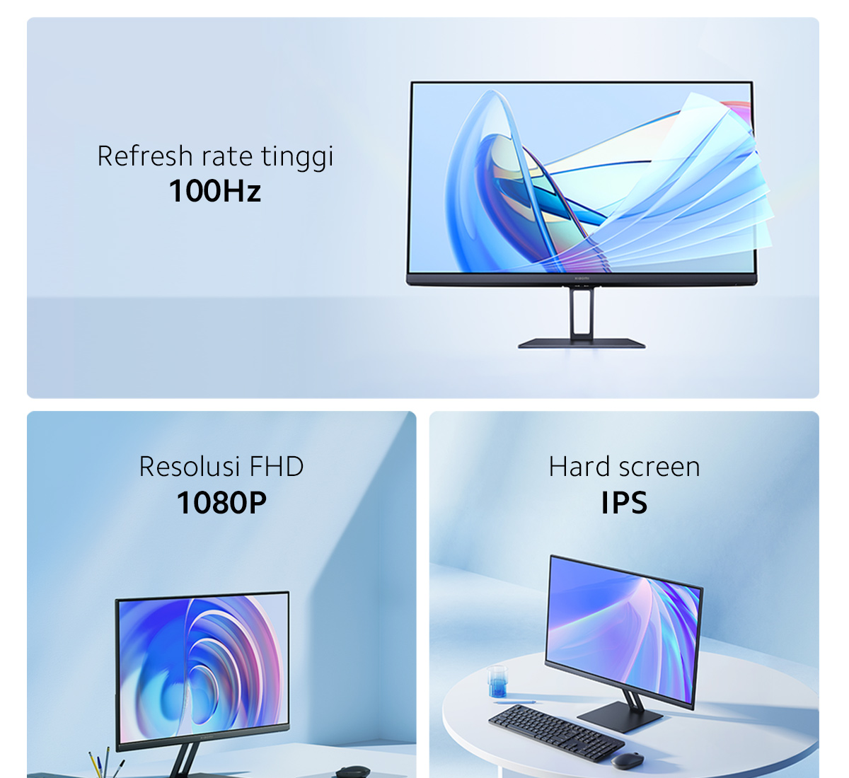 Jual Xiaomi Monitor A24i 2026 Layar Jernih dengan Full HD Fast IPS ...