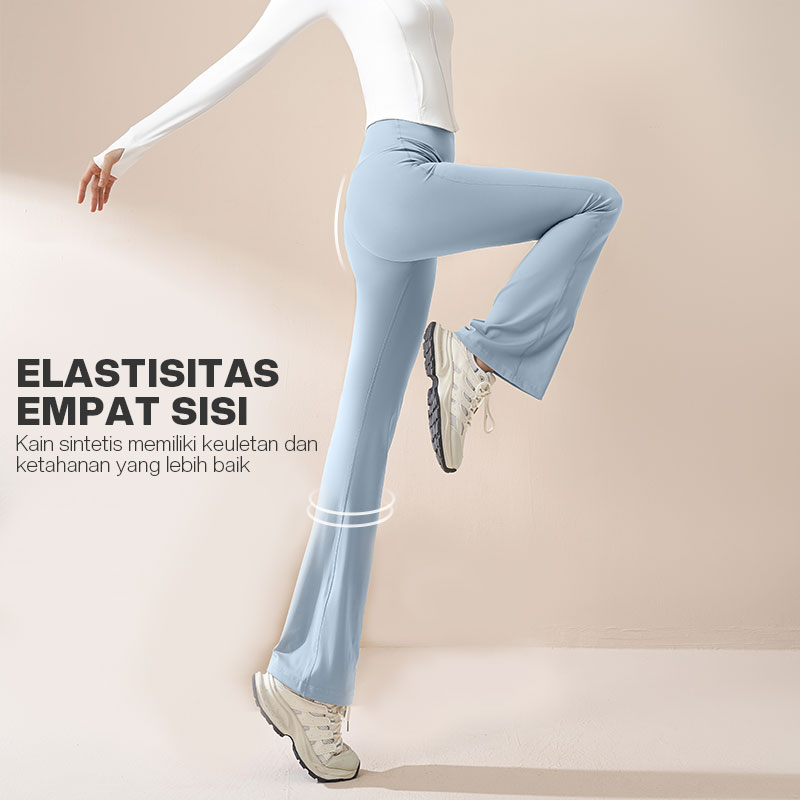 Jual RAGA Legging Yoga Celana Cutbray Basic Wide Leg Celana Olahraga Wanita Zumba Senam Aerobik ...