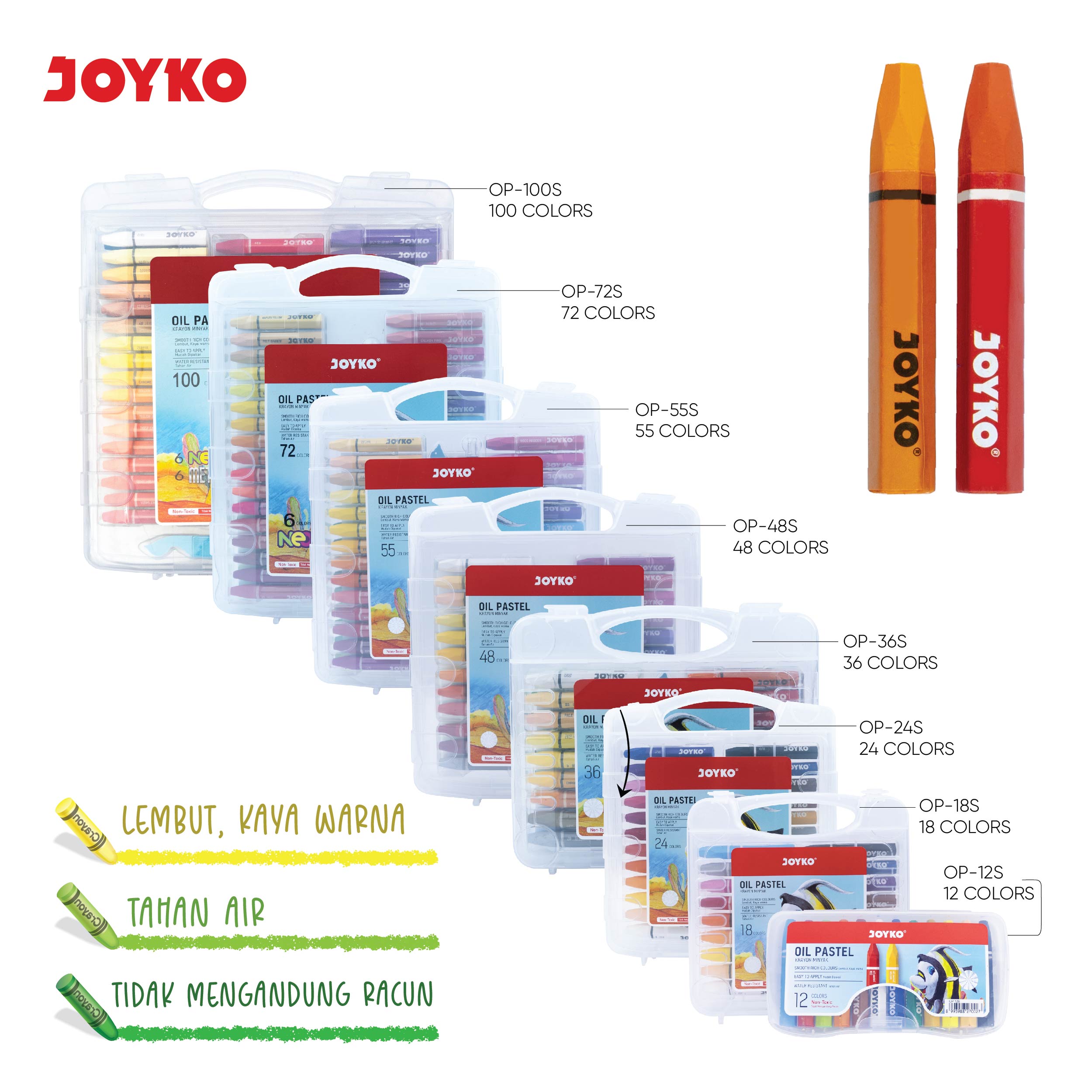 Jual Crayon Krayon Minyak Oil Pastel Joyko | Shopee Indonesia