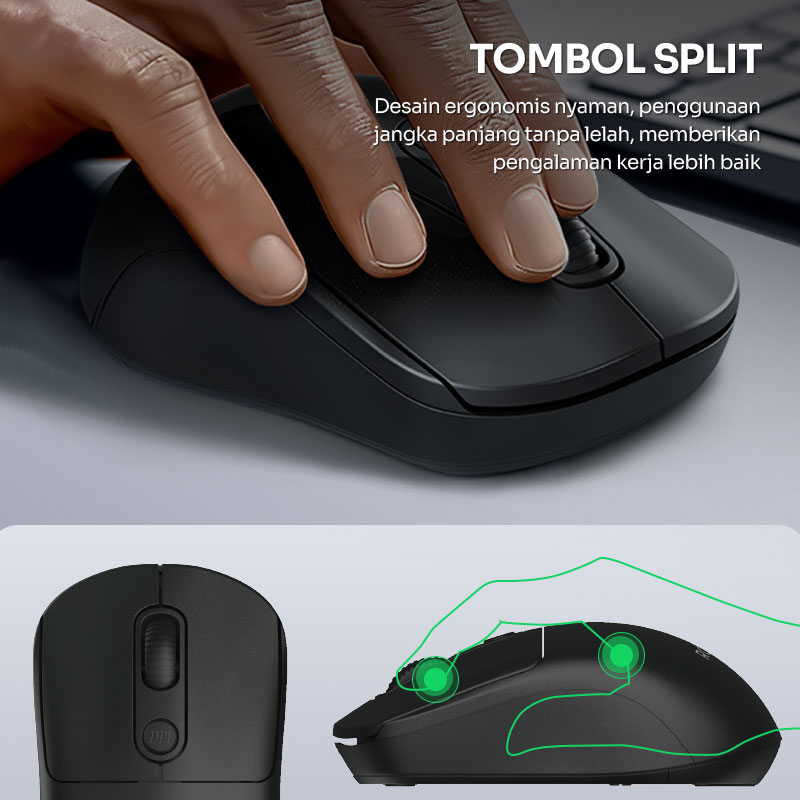 Jual ROBOT Mouse Wireless Silent Click | Mouse Tanpa Kabel Koneksi 2.4G ...