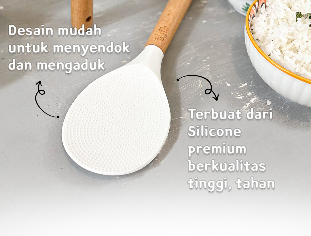 Jual JIB Silicone Rice Scoop / Centong Nasi Silikon / Rice Spoon Gagang ...
