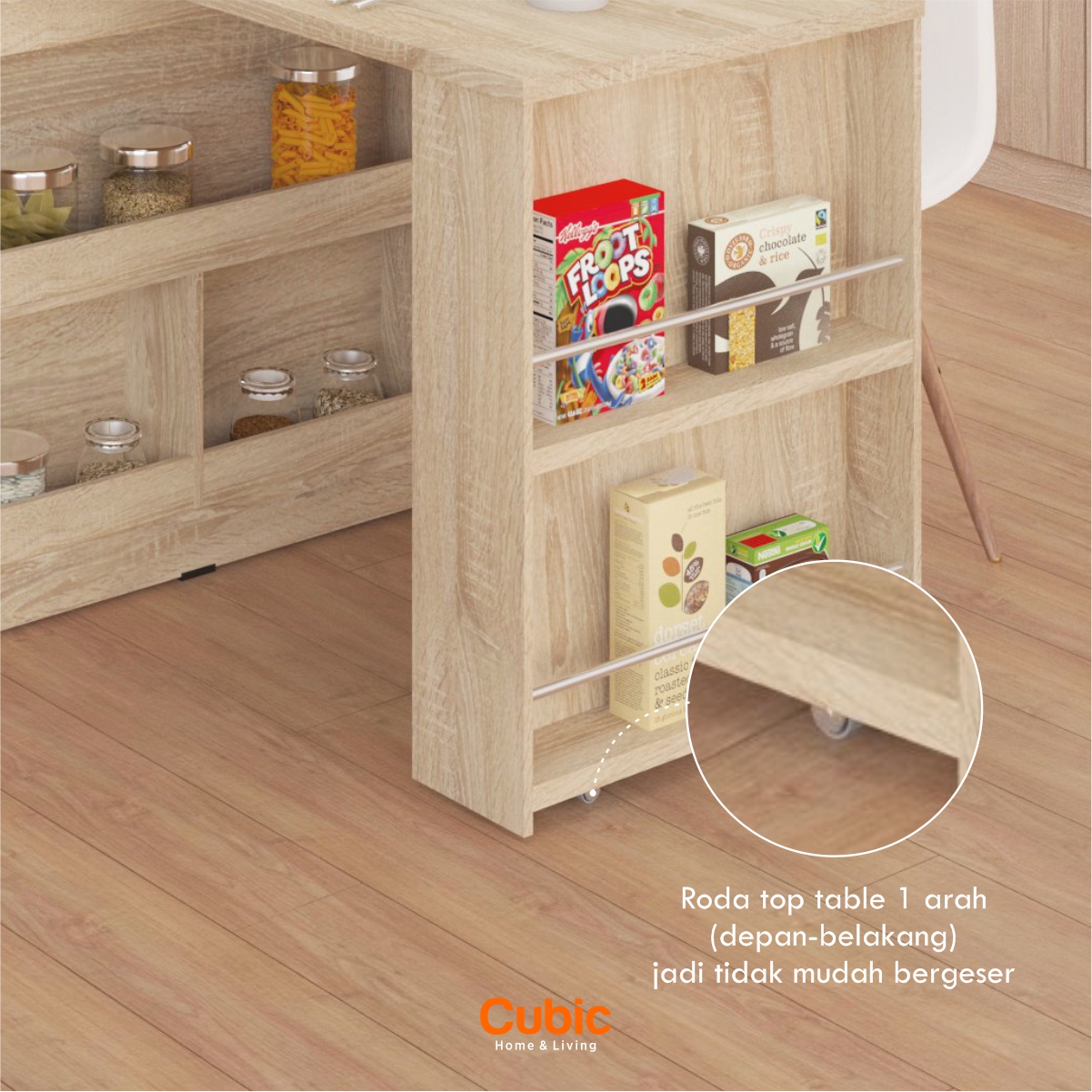 Jual Cubic Meja Dapur Minimalis / Kitchen Island / Meja Makan / ELENA ISD 120 | Shopee Indonesia