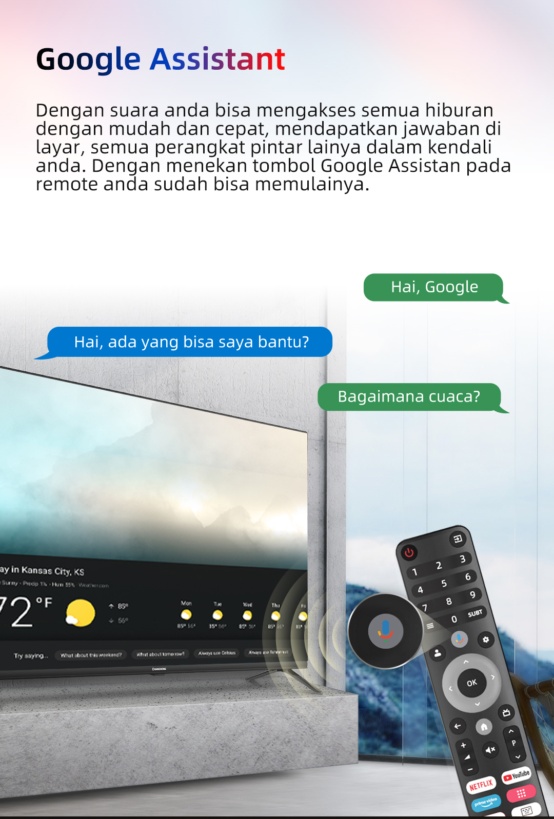 Jual Changhong QLED TV 32 inch HD Dolby Audio Google Play Netflix Youtube Bluetooth USB Google ...