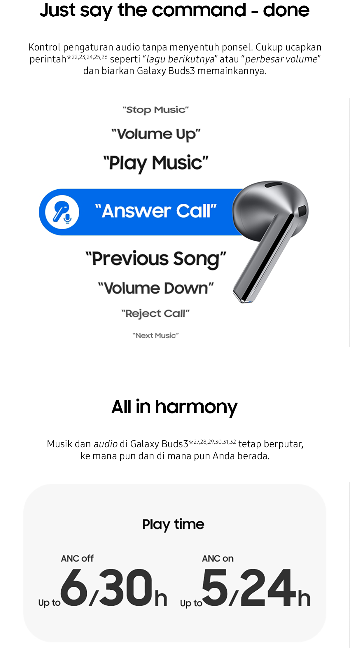 Jual Samsung Galaxy Buds3 - Silver, Bluetooth Earbuds, Adaptive Noise ...