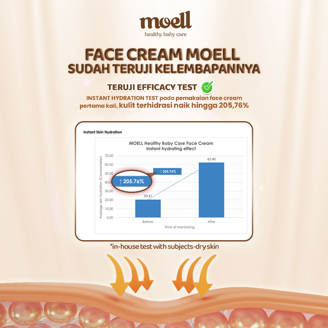 Jual Moell Face Cream 40gr Healthy Glow Barrier with Green Tea Extract ...