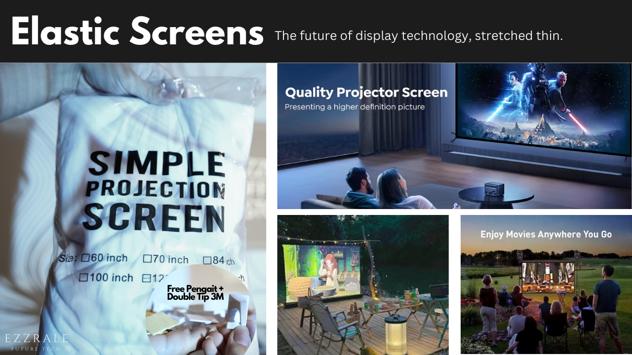 Jual Ezzrale Elastic Screen 100 inch | Screen 120 inch | Shopee Indonesia
