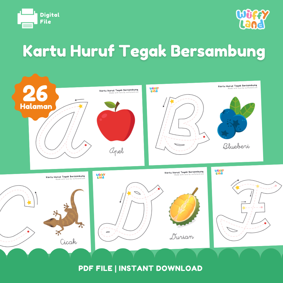 Jual WUFFYLAND PDF Aneka Printable Mengenal Huruf Belajar Membaca ...