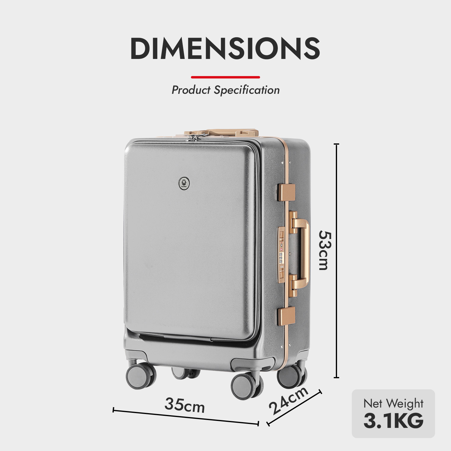 Jual Roaming Koper Laptop Cantik Kabin & Bagasi R089 | Shopee Indonesia