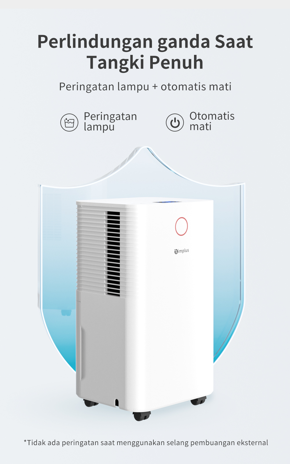 Jual Simplus Dehumidifier Kompresor 2L Dehumidify up to 12L/Day 3 Modes ...