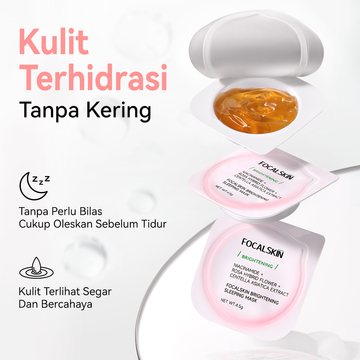 Jual FOCALSKIN Brightening Sleeping Mask Masker Dibawa Tidur Aman Untuk ...