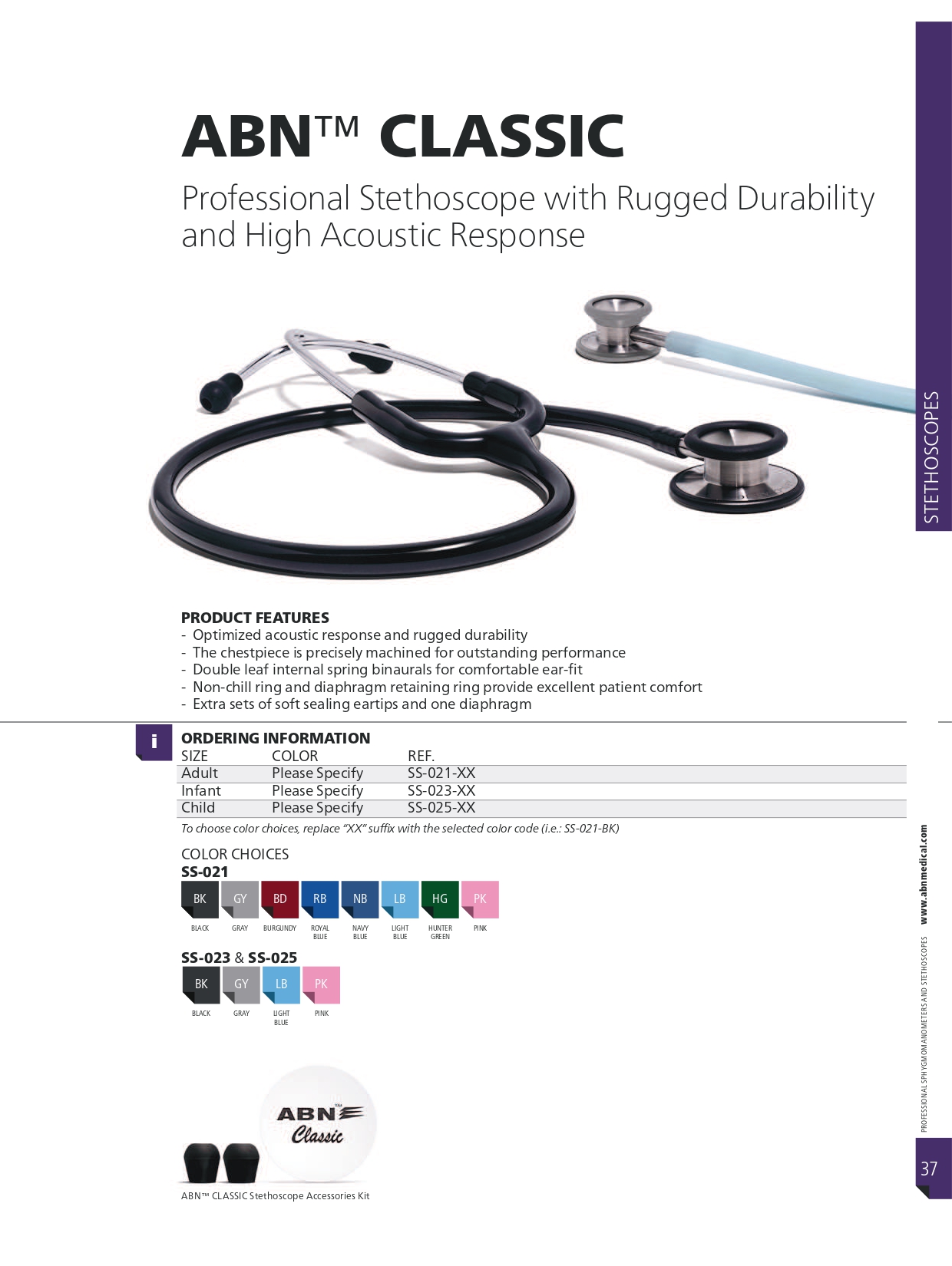 Jual ABN Stetoskop Classic Adult Stethoscope | Shopee Indonesia