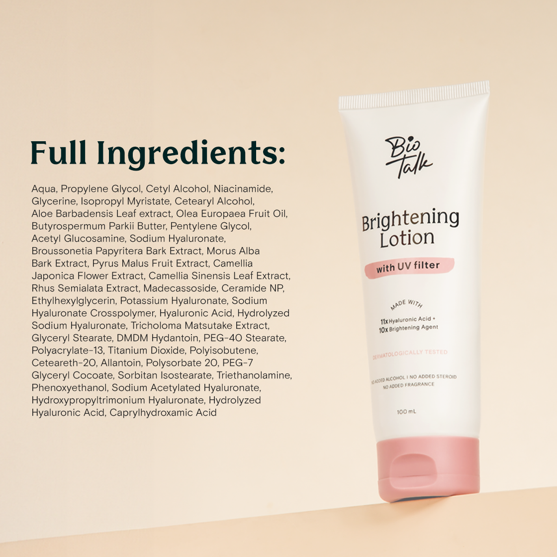 Jual Biotalk Brightening Lotion 11 Hyaluronic Acid | No Added Fragrance ...