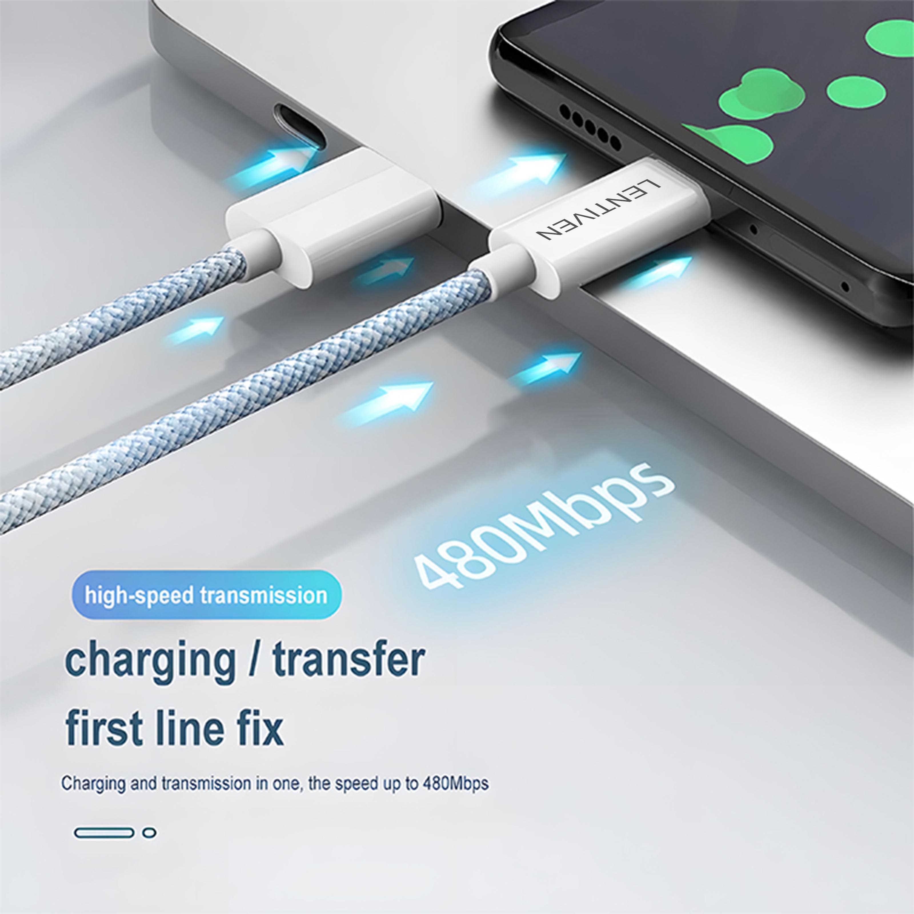 Jual LENTIVEN Kabel data Fast Charging Type C To Type C Cable FOR iPhone ios usb Android Cable ...