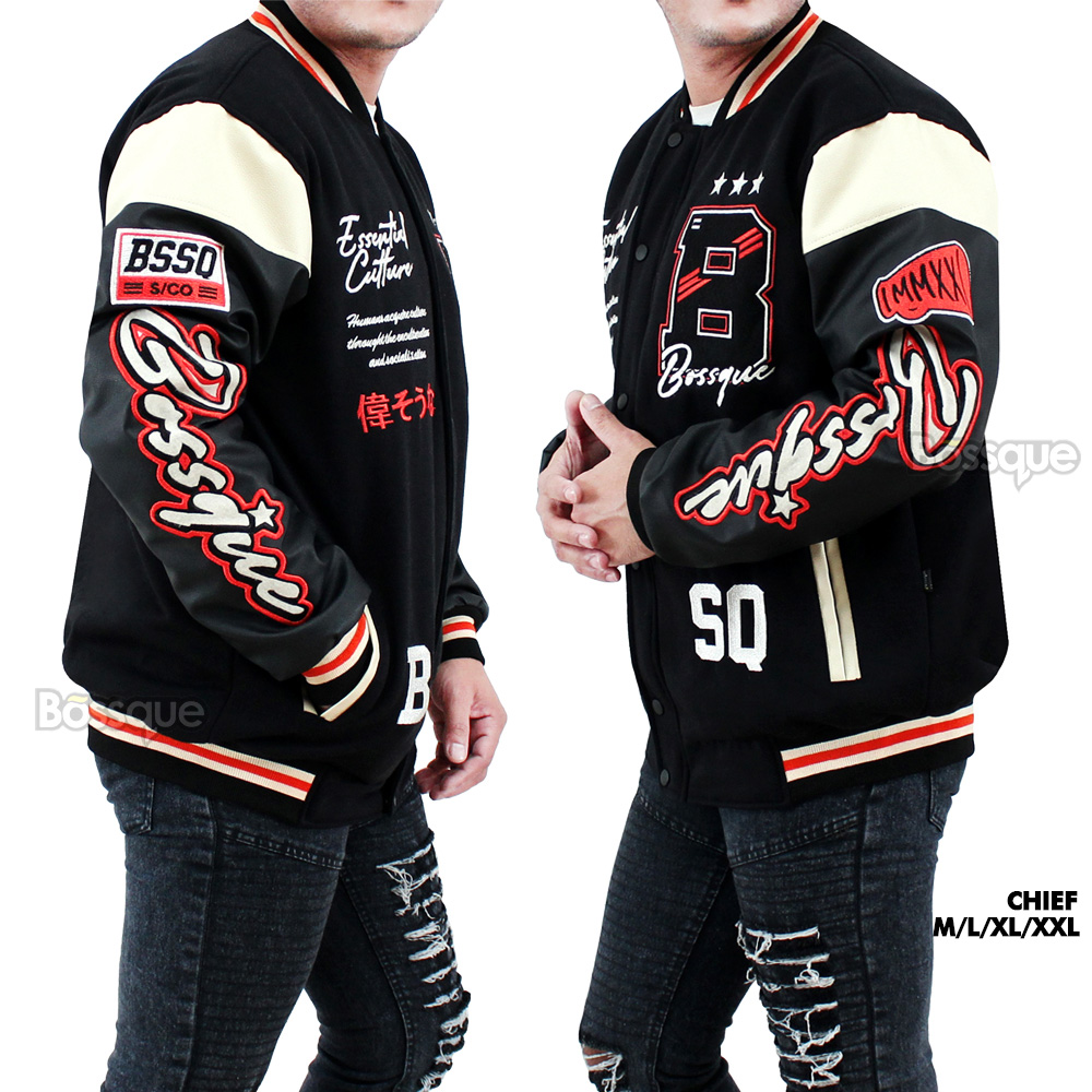 Jual Bossque X Hexsys - Chief Jaket Varsity Bordir Breakside Baseball ...