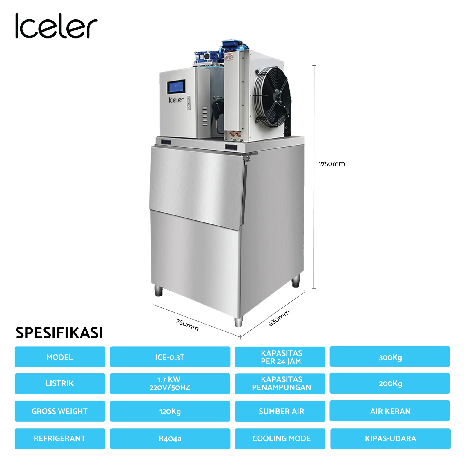 Jual Iceler Mesin Es Flake Commercial Flake Ice Maker Seafood ...