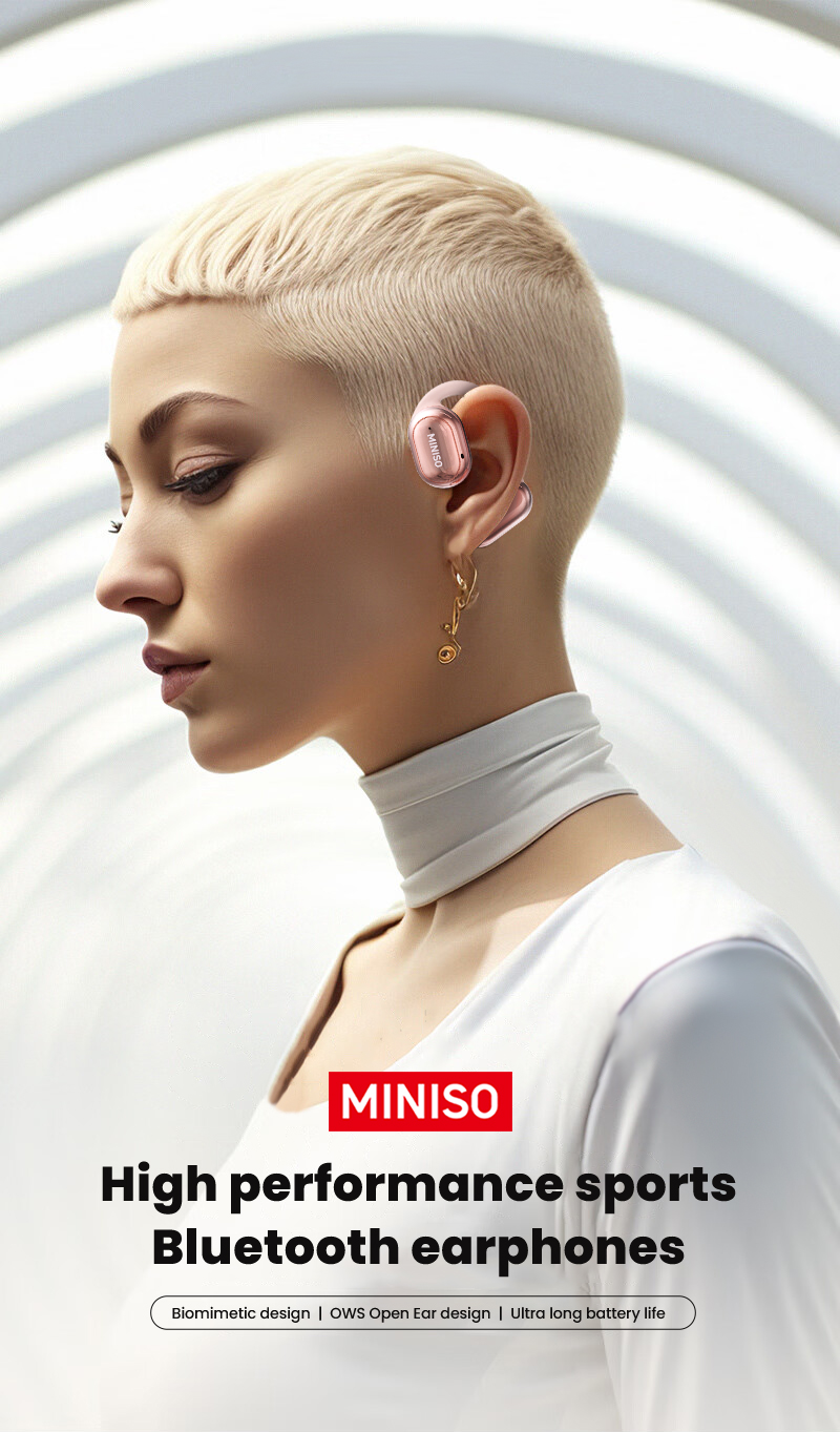 Jual Miniso X39 True Wireless Bluetooth V5.4 OWS TWS OPEN EAR Earphone ...