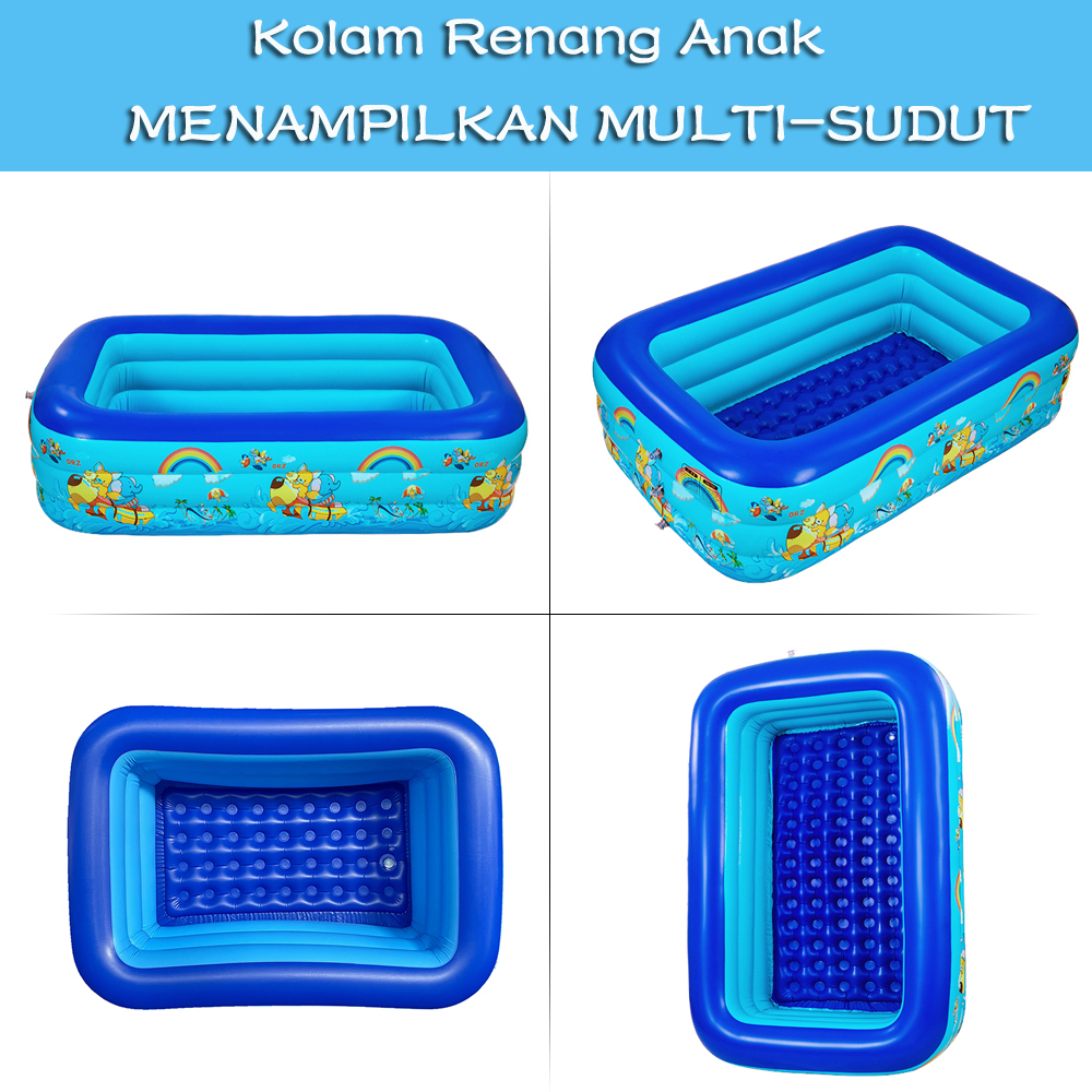 Jual Olifedo Kolam Renang Anak Jumbo 3 Meter PVC 3ring Portable Kolam ...