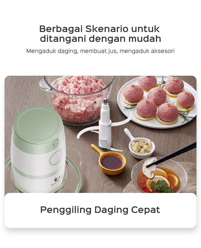 Jual HAN RIVER blender 2L mesin penggiling daging 5 in 1 multifunction ...