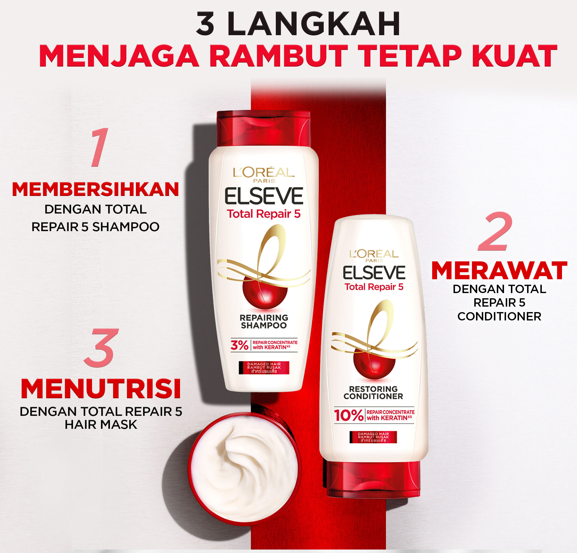 Jual [PAKET HEMAT ISI 2] L'Oreal Paris Elseve Total Repair 5 Shampoo ...
