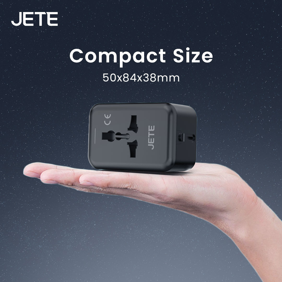 Jual JETE CN1 Universal Travel Adapter Dual Output USB JETE CN1 ...
