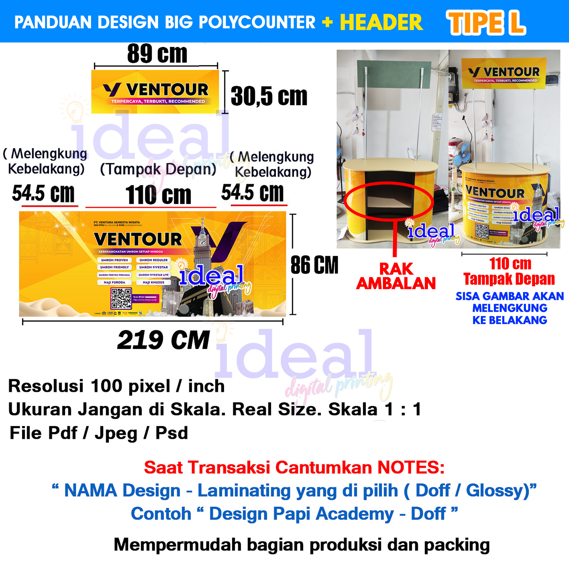 Jual Meja display Pameran Bongkar pasang portable dengan big ...