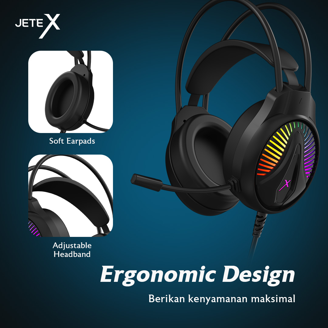 Jual Headset Gaming headphone JETE GS1 with RGB Light - Garansi 2 Tahun ...