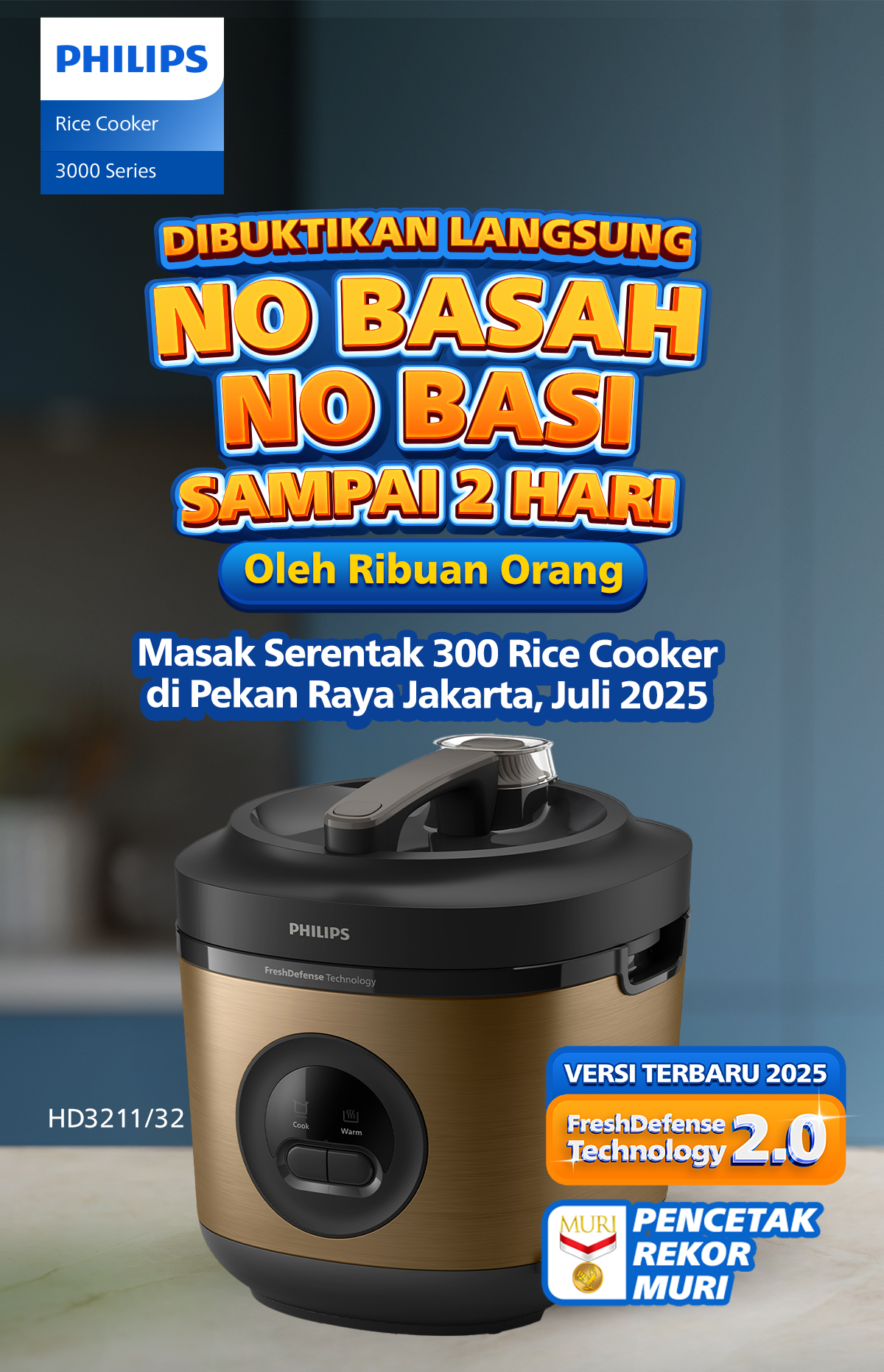 Jual Philips Rice Cooker Magicom 1.8 L - 3000 Premium Series HD3211/32 ...
