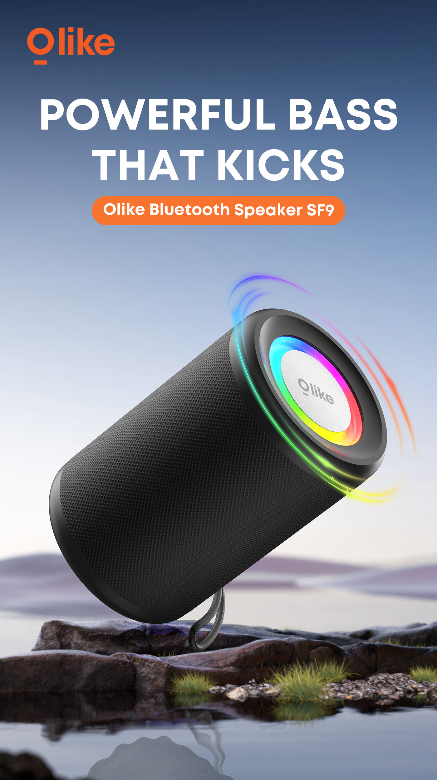 Jual OLIKE Speaker Bluetooth SF9 Audio Super Bass IPX5 Water Resistant ...